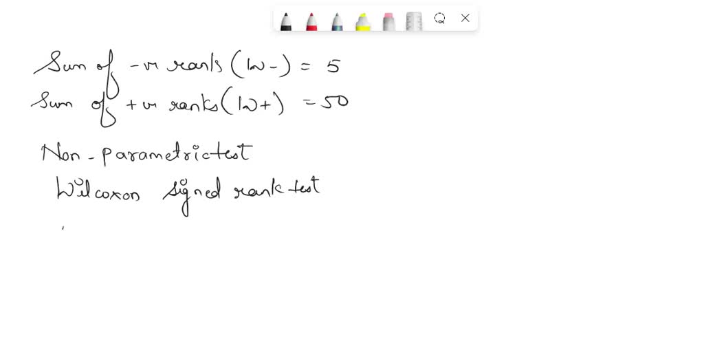SOLVED: Critical Values for the Wilcoxon Rank-Sum Test For one-tailed ...