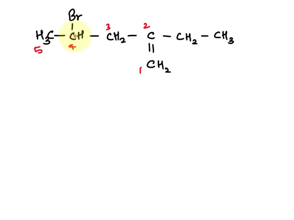 SOLVED: The correct IUPAC name for the following compound is: Br CH3-CH-CH2-C-CH2-CH3 CH2 A) 2 ...