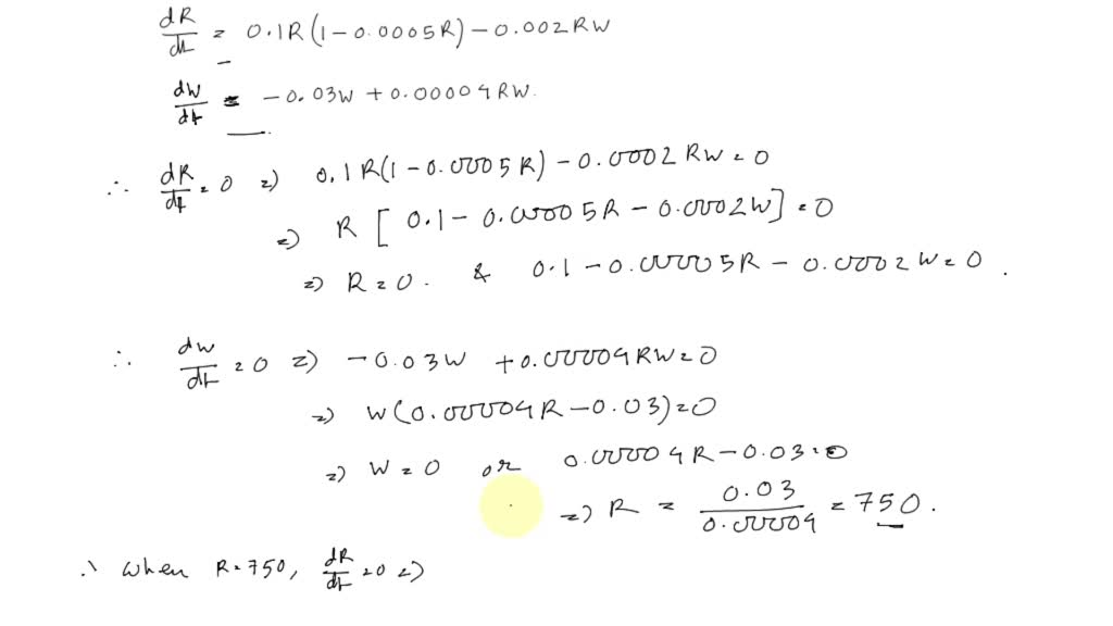 SOLVED: In Example 1, we used Lotka-Volterra equations to model ...