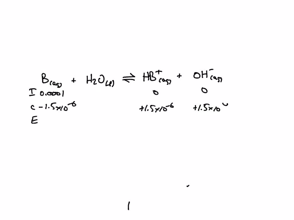 SOLVED: A 0.0001 molar basic solution is 1.50 % ionized. What is the pH ...