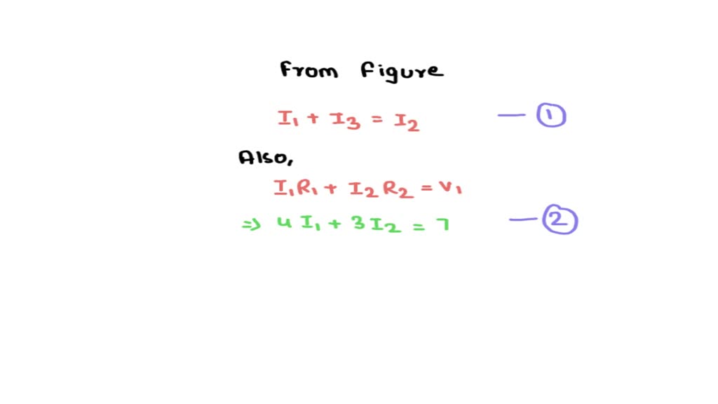 SOLVED: Determine the currents I1, I2, and I3 for the electrical ...