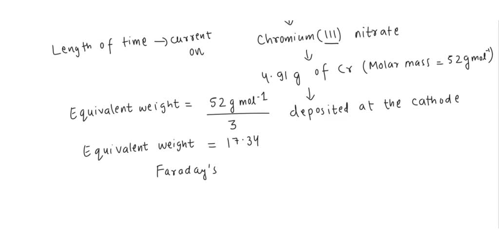 SOLVED: After passing a current of 1.41 amperes through a solution of ...