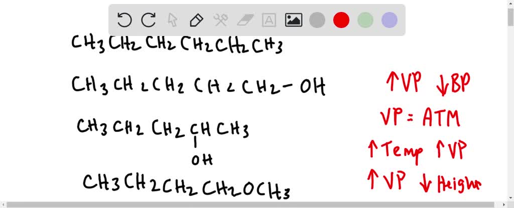 Arrange the liquids in order of decreasing height of the mercury column, designated as h in the ...
