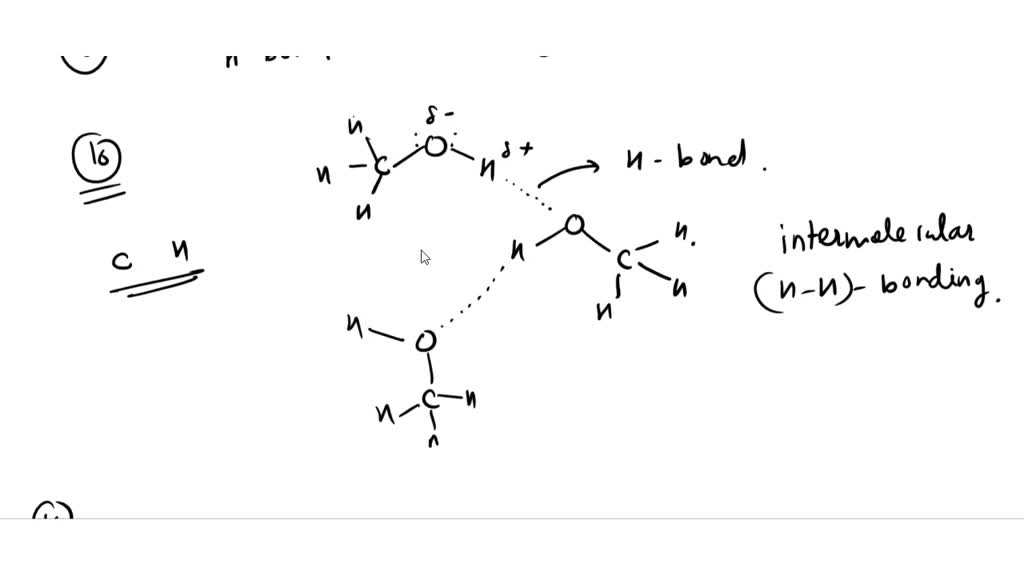 SOLVED: Question 15: The Lewis structures of two molecules of methanol ...
