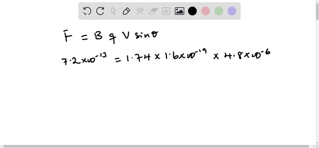 SOLVED: A proton moving at 4.80 106 m/s through a magnetic field of magnitude 1.74 T experiences ...
