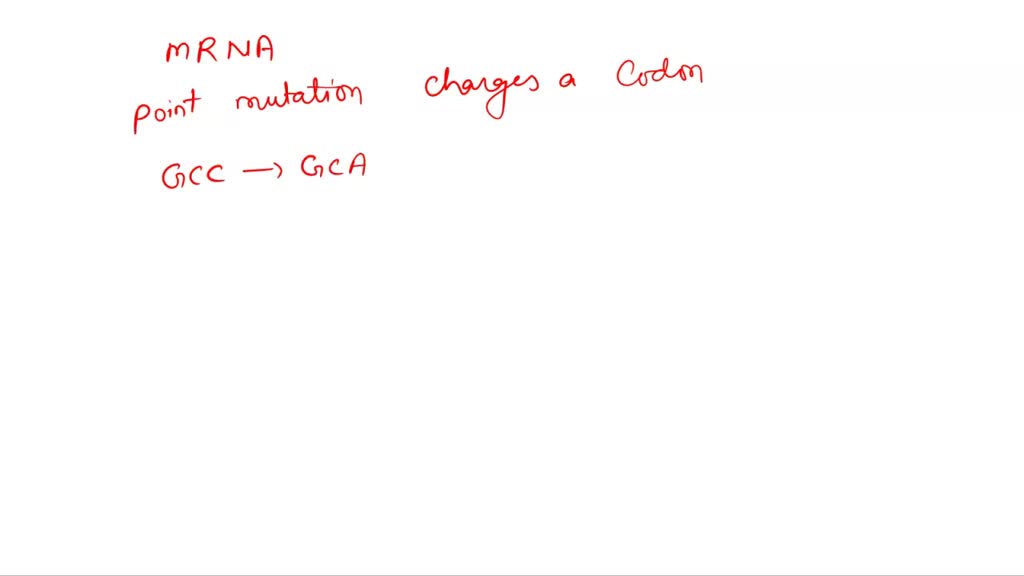SOLVED: A point mutation changes a codon in the mRNA for an enzyme from ...
