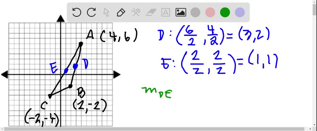 SOLVED: A, B and C are the vertices of a triangle. A has coordinates (4 ...