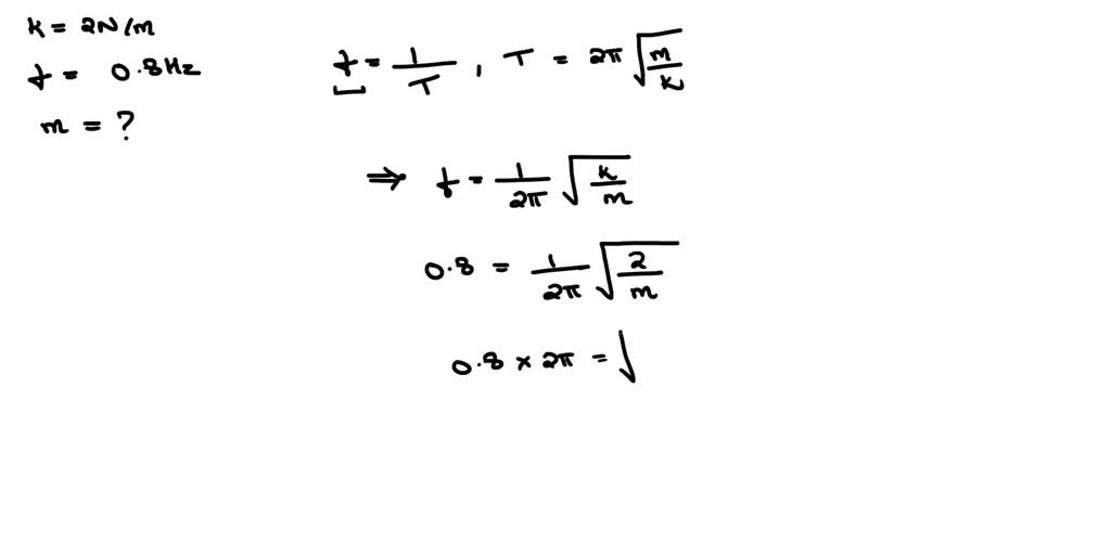Solved Suppose A Spring With Spring Constant 5 N M Is Horizontal And