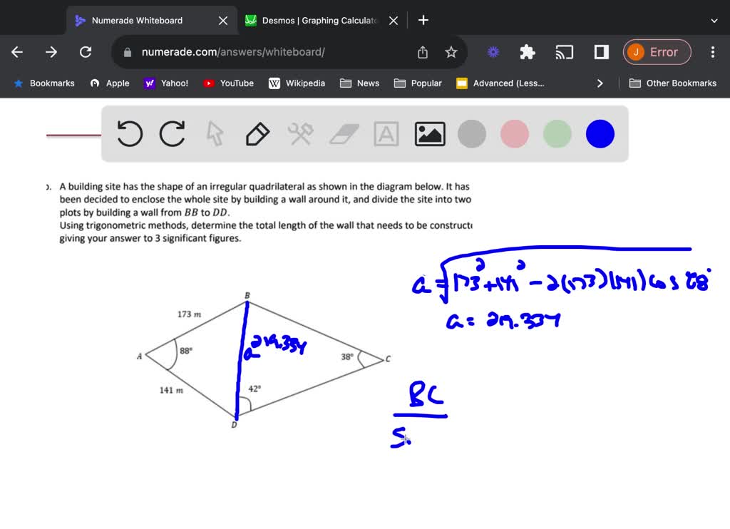 SOLVED: The building site has the shape of an irregular quadrilateral ...