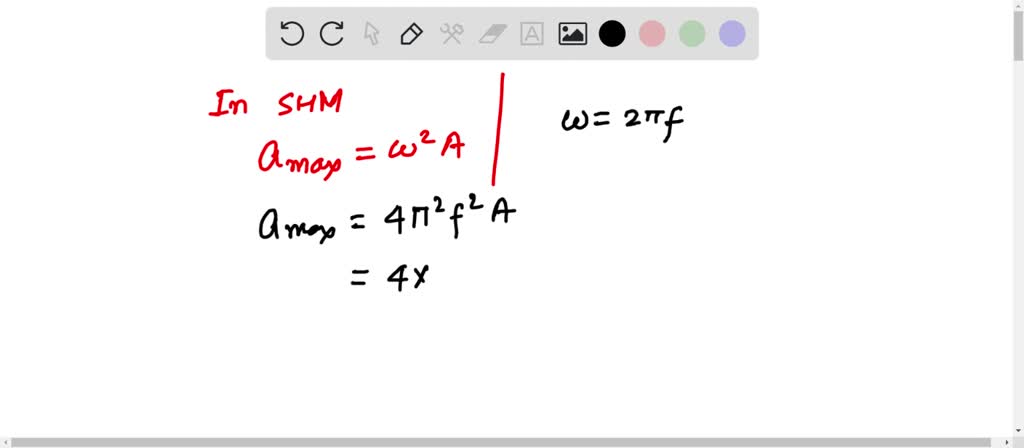 SOLVED: An object attached to a spring has a frequency of 4 Hz and an ...