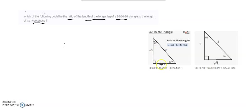 SOLVED: which of the following could be the ratio of the length of the ...