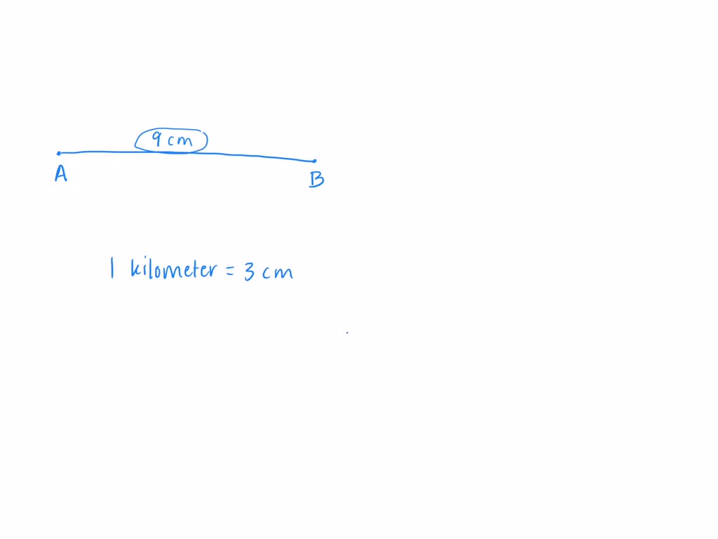 SOLVED: On a public transportation map, two stations are 9 centimeters ...