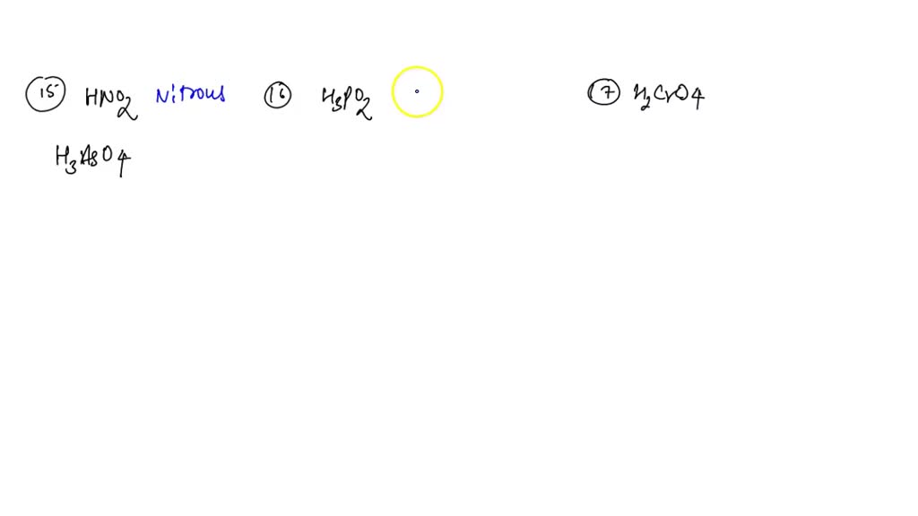 SOLVED: Part F Nomenclature of oxyacids the -ic acids and the -OuS ...
