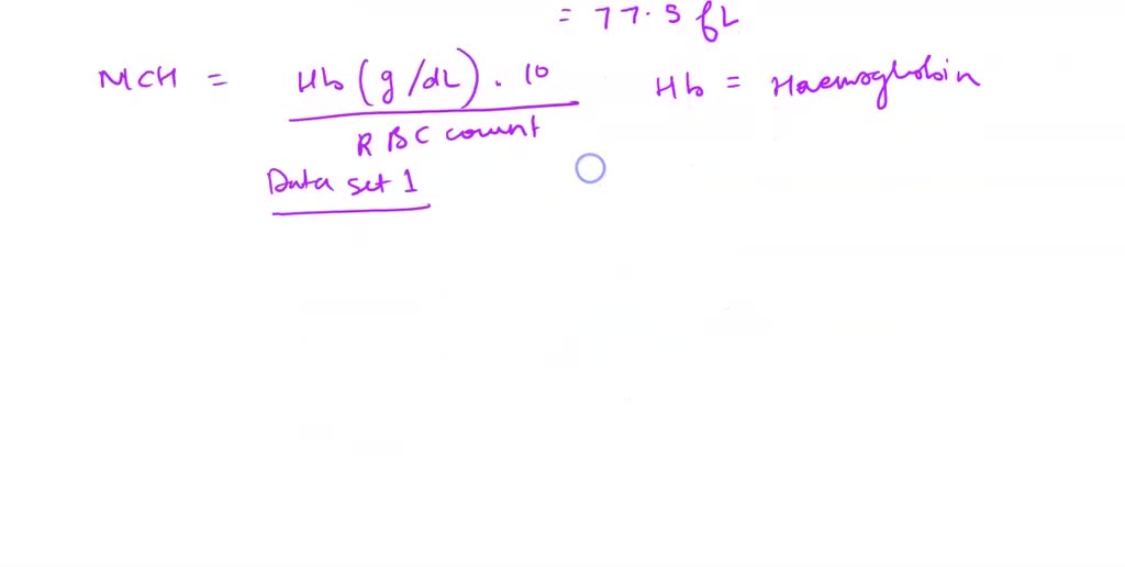 SOLVED: Calculate the MCV of sample if the Hct 35%/ and the RBC ...
