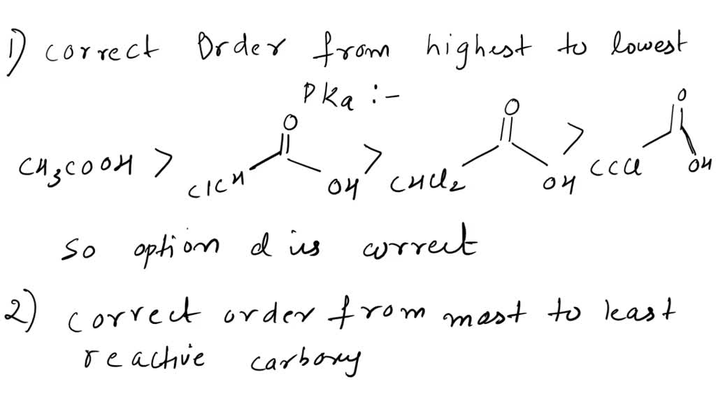 SOLVED: Which of the following compounds would have the lowest pKa ...