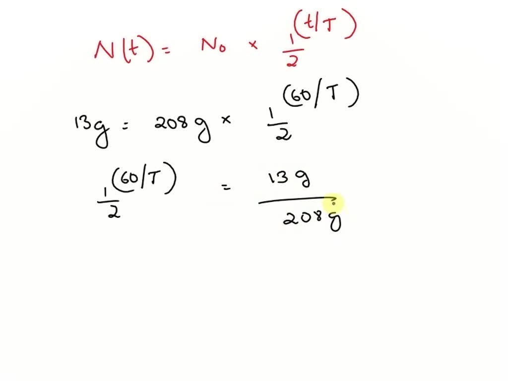 SOLVED: A 208 g sample of sodium-24 decays to 13.0 g of sodium-24 ...