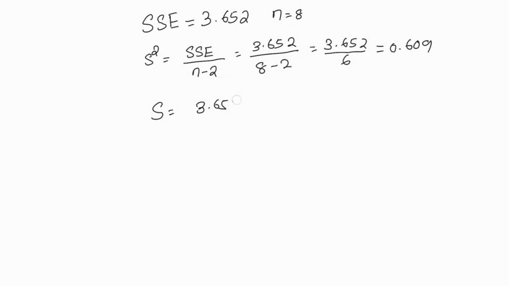 SOLVED: When a least squares line is fit to the 8 observations in the ...