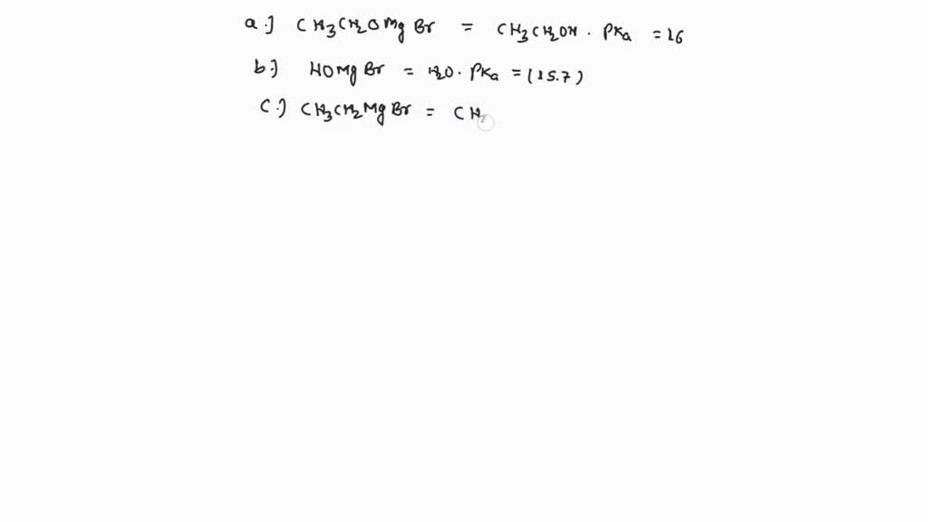 SOLVED: Which of the following compounds is the weakest base? (hint ...