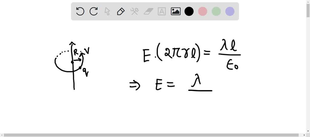 SOLVED: A charged particle moves with a speed v in a circular path of radius r around a long ...