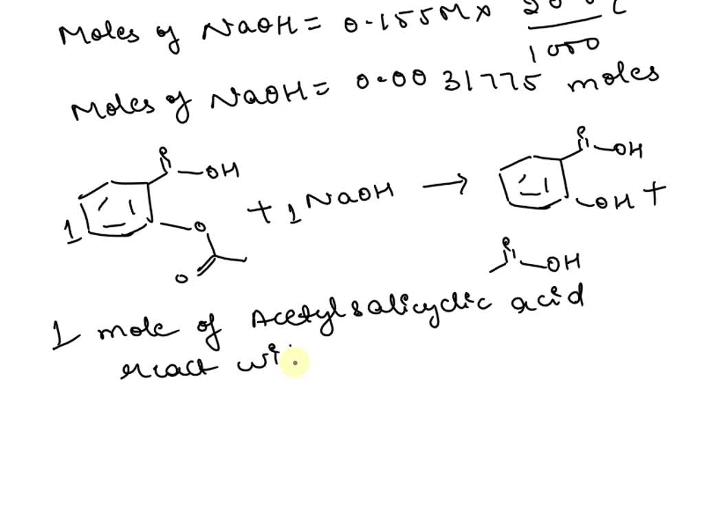 SOLVED: A 0.60 g sample of aspirin prepared in the laboratory is ...