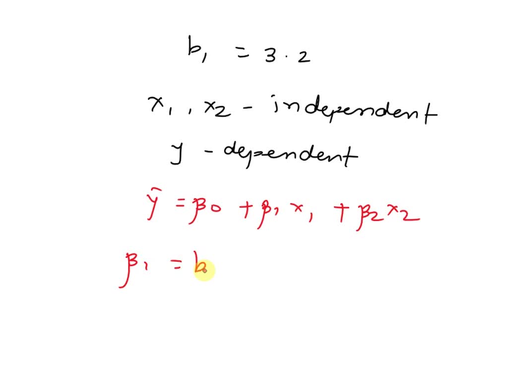 Solved In A Multiple Regression Problem Involving Two Independent
