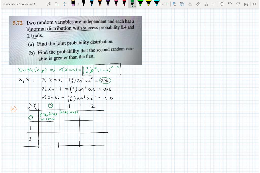 SOLVED: 5.72 Two random variables are independent and each has a ...