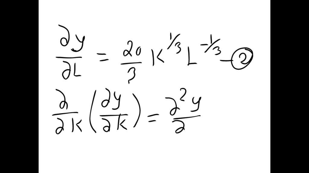 SOLVED: Find all the first and second partial derivatives for the ...