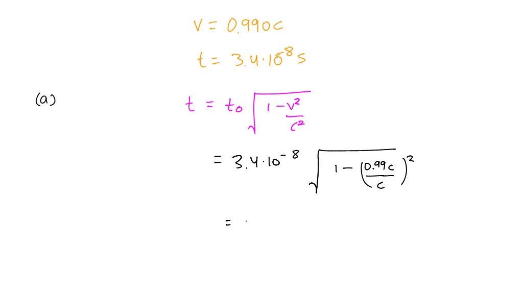 SOLVED: A particle known as a pion lives for a short time before ...