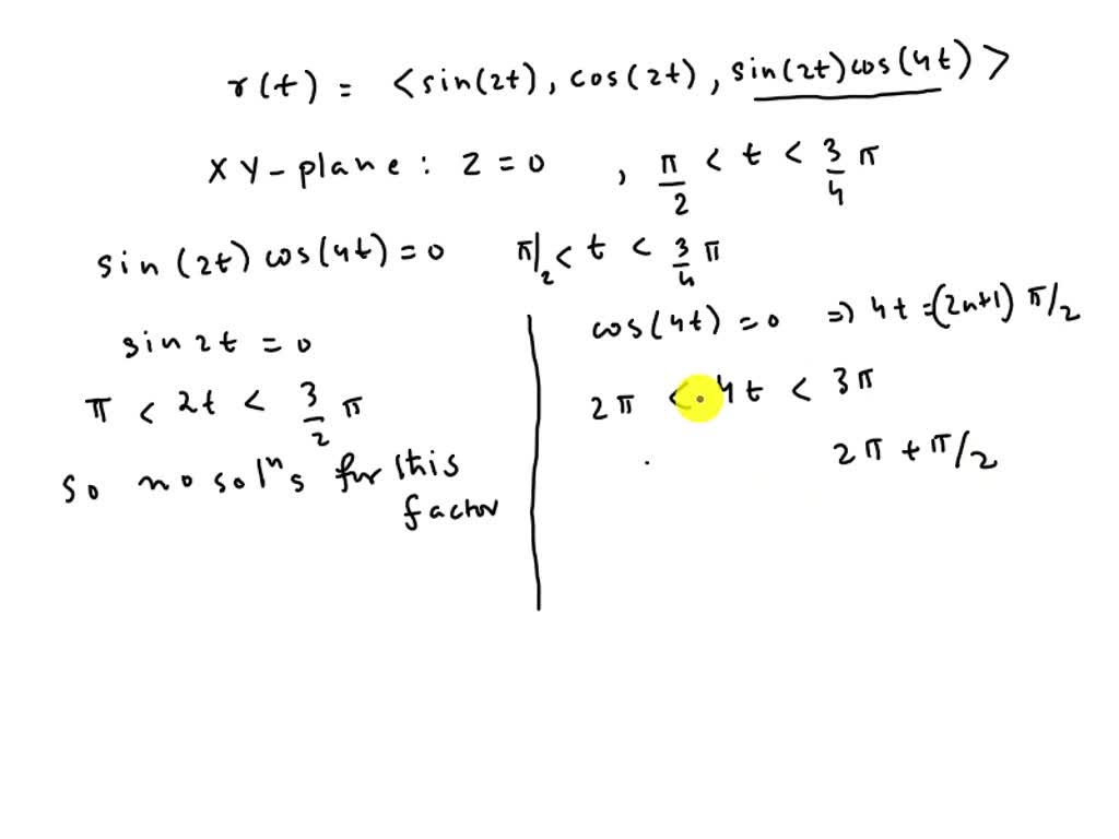 Solved Let R T Find The Point Where R T Intersects The Xy Plane On