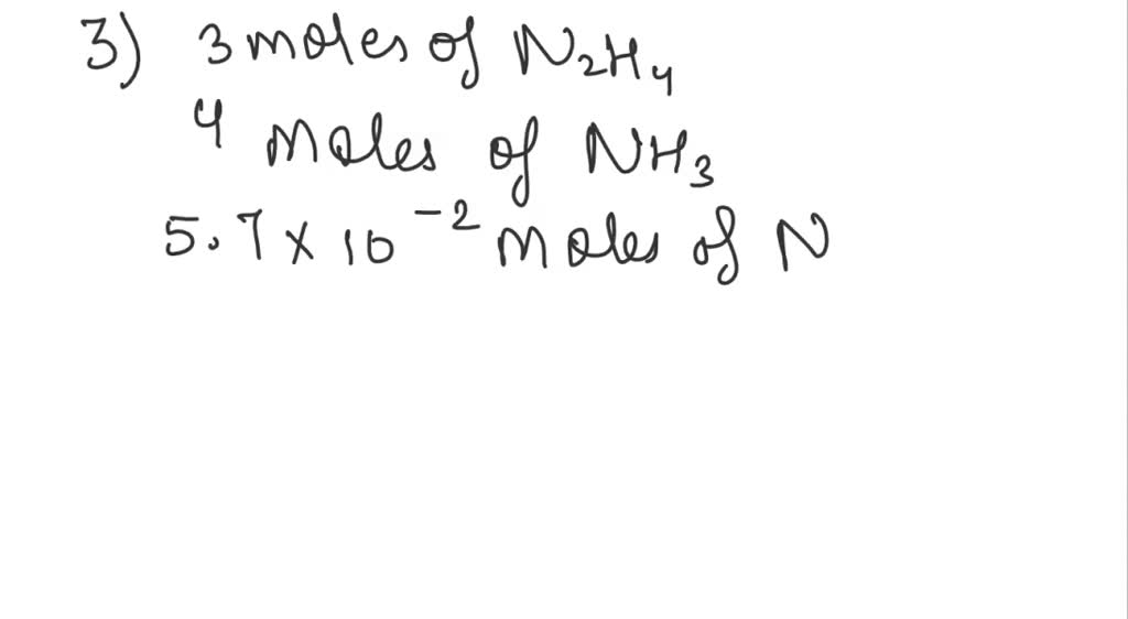 SOLVED: For the reaction shown, calculate how many moles of NH3 form when each amount of ...