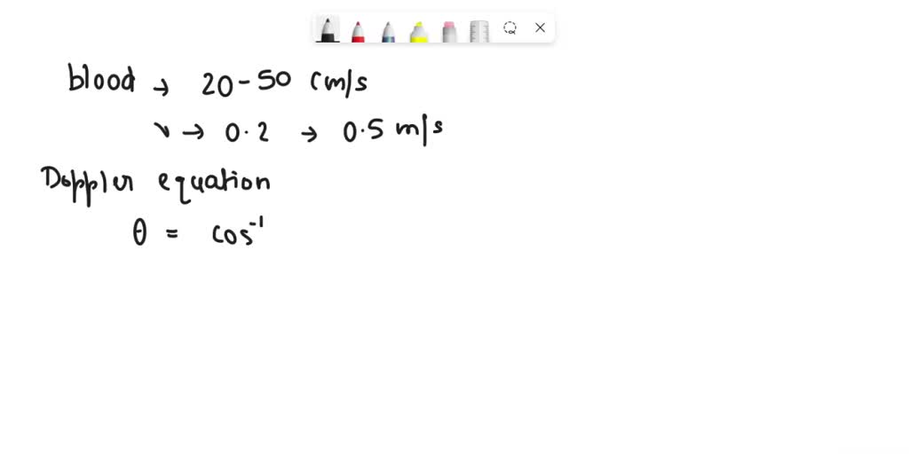 SOLVED: A Doppler ultrasound is used to measure blood flow in large ...