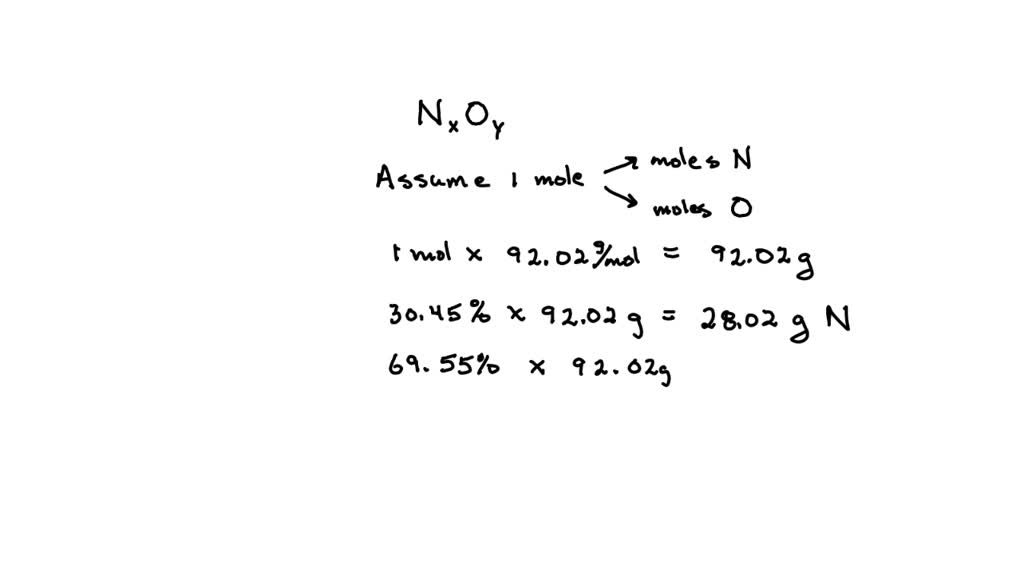 A compound has a molar mass of 92.02 grams/mole, and its percent ...