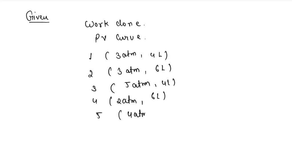 SOLVED: Find the work done (in J) in the quasi-static processes shown ...