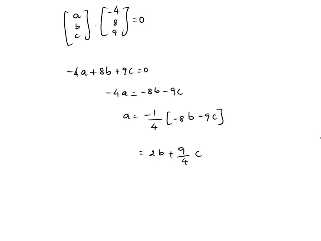 SOLVED: point) Any vector in R3 perpendicular to can be written in the form