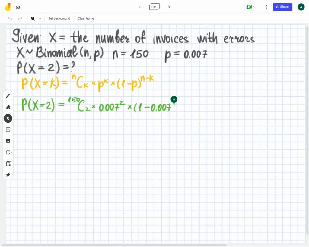 SOLVED: An auditor has been asked to investigate a collection of sales invoices. The probability ...