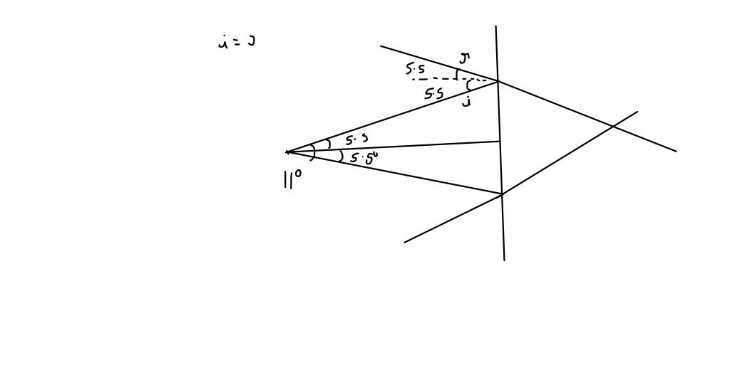 SOLVED: Two diverging light rays, originating from the same point; have an angle of 11.09 ...