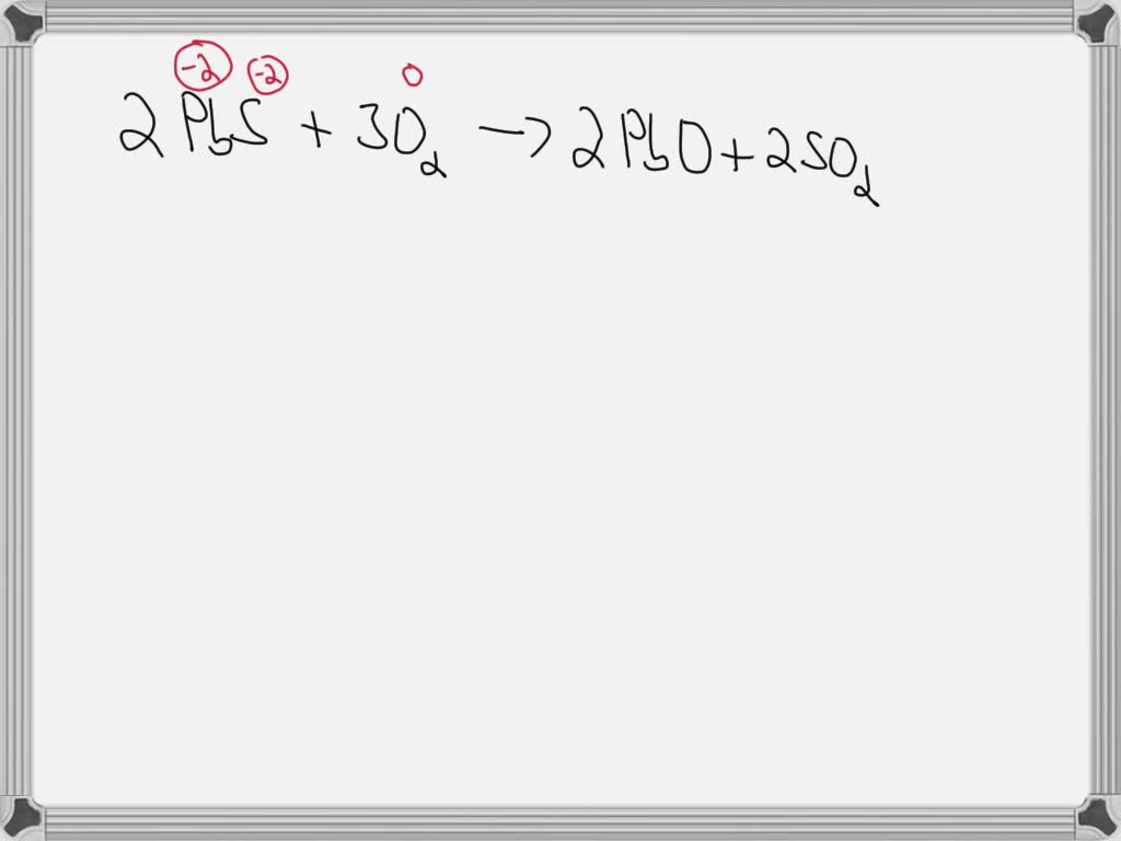 SOLVED: What is the reducing agent in the following reaction: 2 PbS (s) + 3 O2 (g) -> 2 PbO (s ...