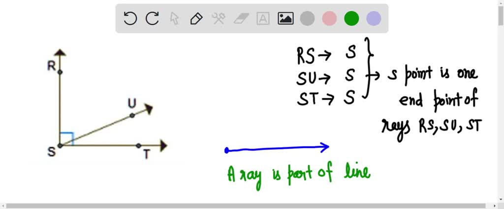 SOLVED: 'Which is the endpoint of a ray? point R point S point T point U