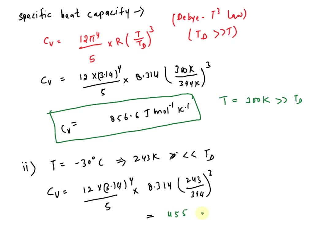 SOLVED: a) The Debye temperature (Tb) of GaAs is 394 K. Calculate its ...