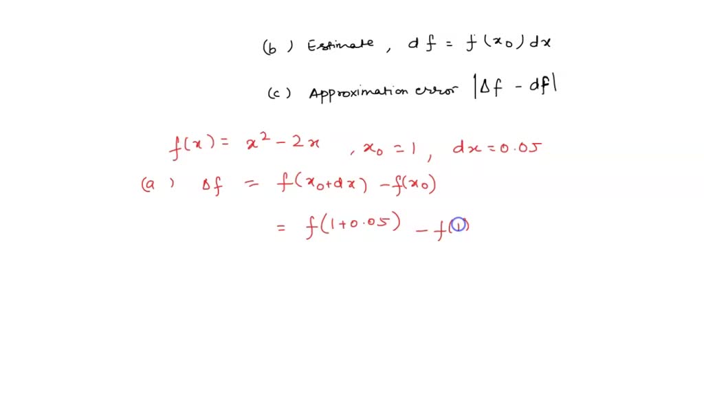 SOLVED: The figure shows how function f(x) and its linear approximation (L.e., its tangent line ...