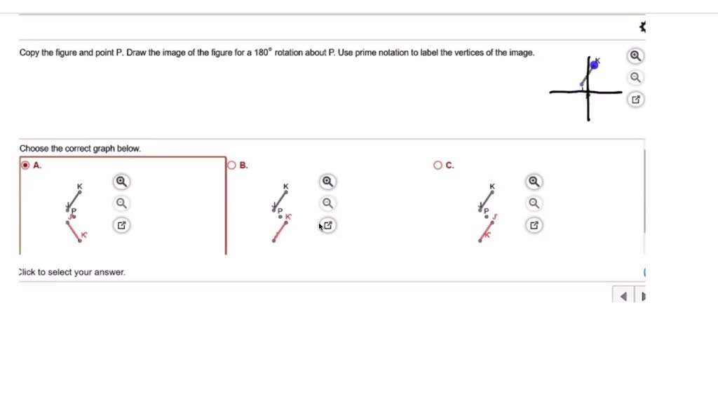 SOLVED: Copy the figure and point Draw the image of the figure for a ...