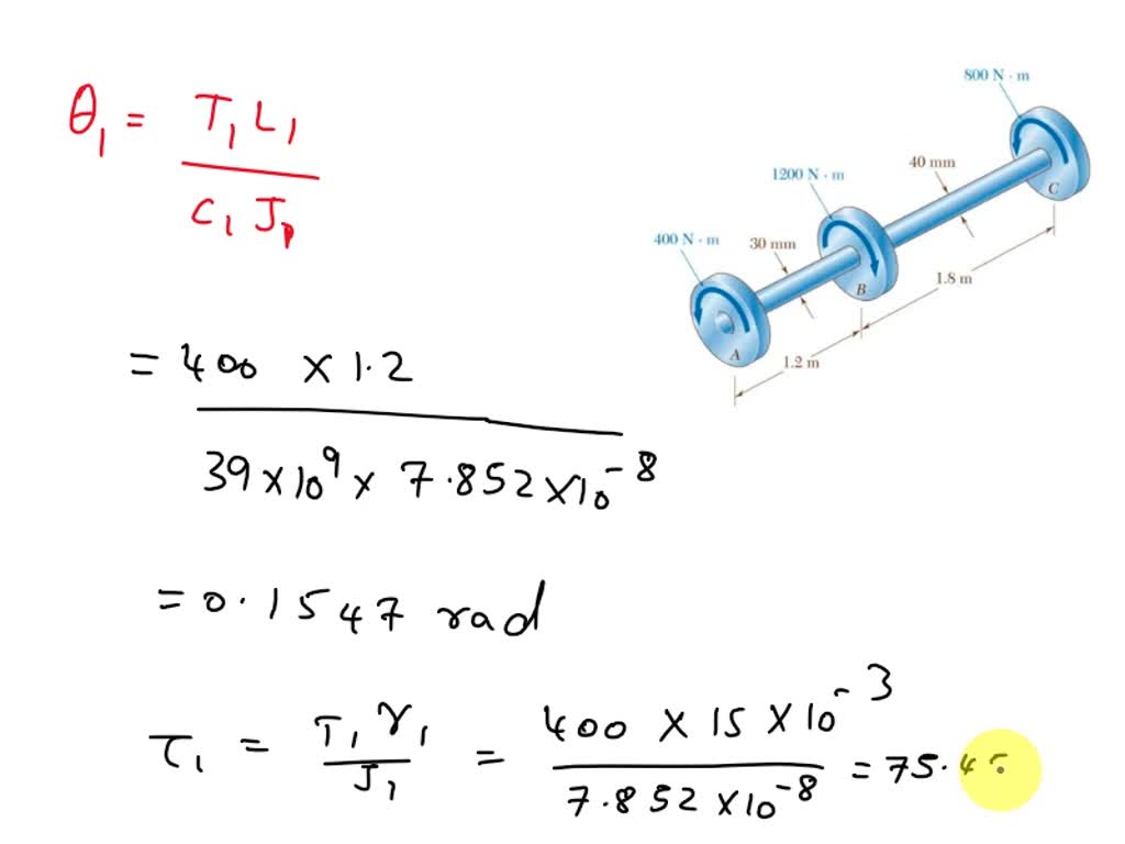 SOLVED: Problem 3: The torques shown are exerted on pulleys A, B, and C ...