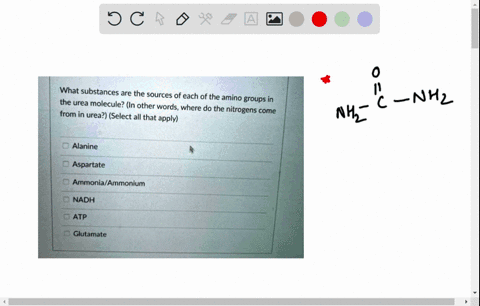 The structure of urea is a. What substances are the sources of each of ...