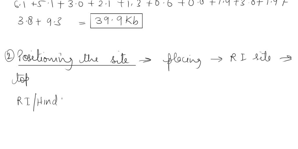 SOLVED: Given the following results of restriction digests, draw the circular restriction map of ...
