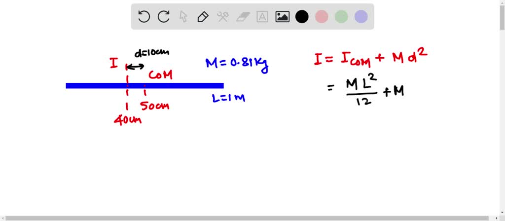 SOLVED: Calculate the rotational inertia of meter stick, with mass 50 ...