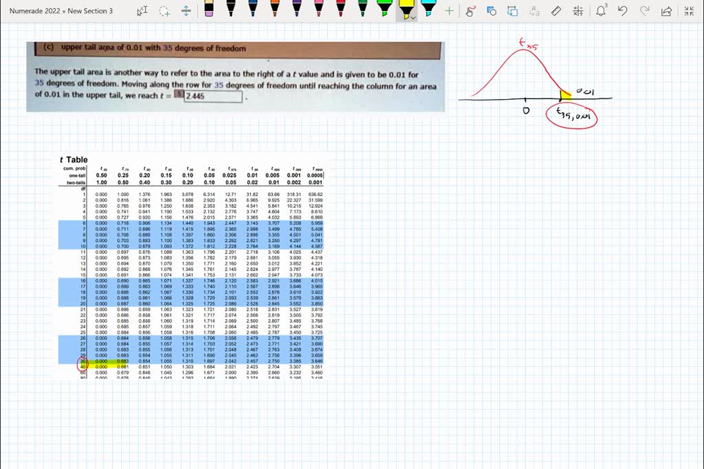 SOLVED: The upper tail area is another way to refer to the area to the ...