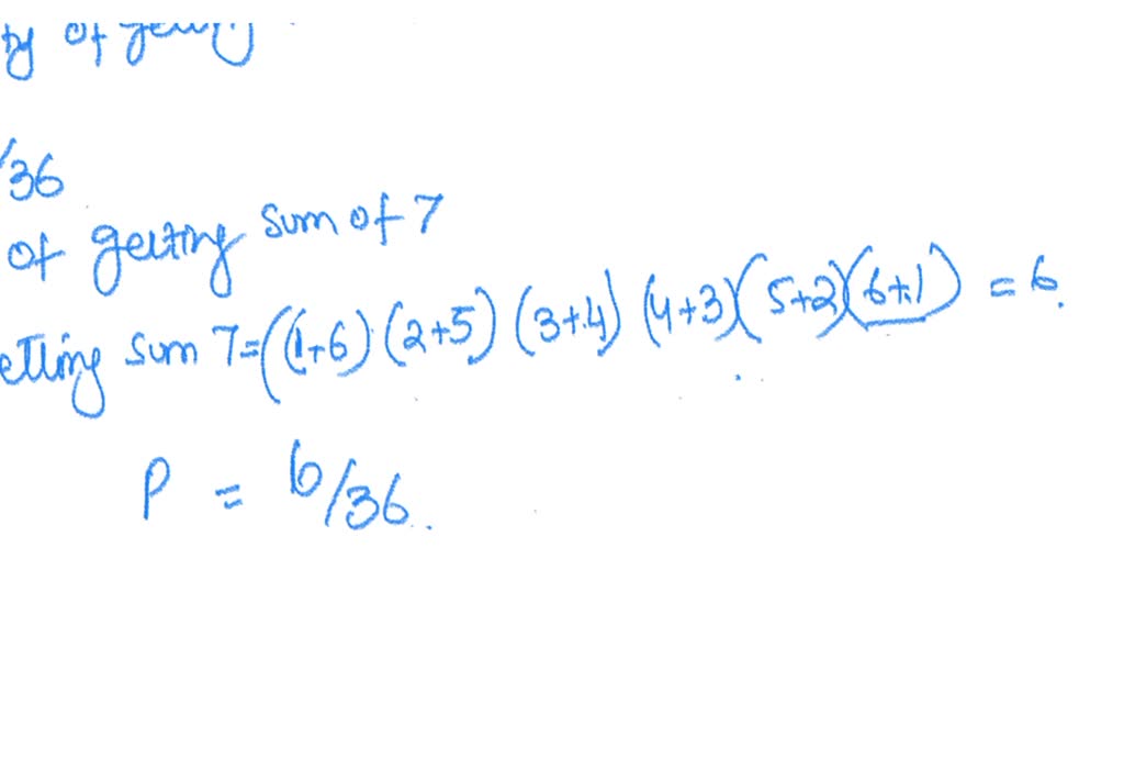 SOLVED: Two regular 6-sided dice are tossed. Compute the probability that the sum of the pips on ...