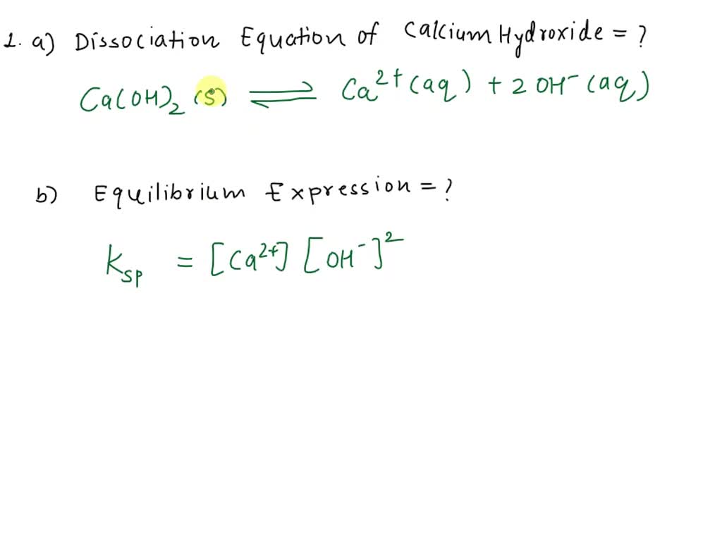 SOLVED: Hey guys, please help out... thanks. a) Write the dissociation ...