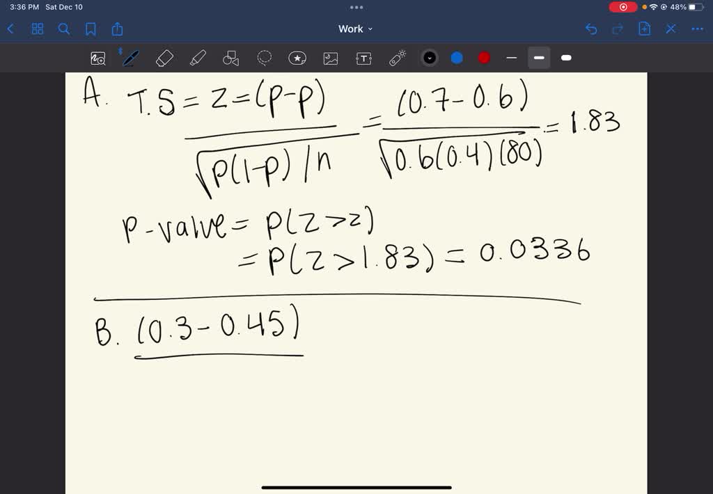 Solved Calculate The Test Statistic And P Value For Each Sample Use