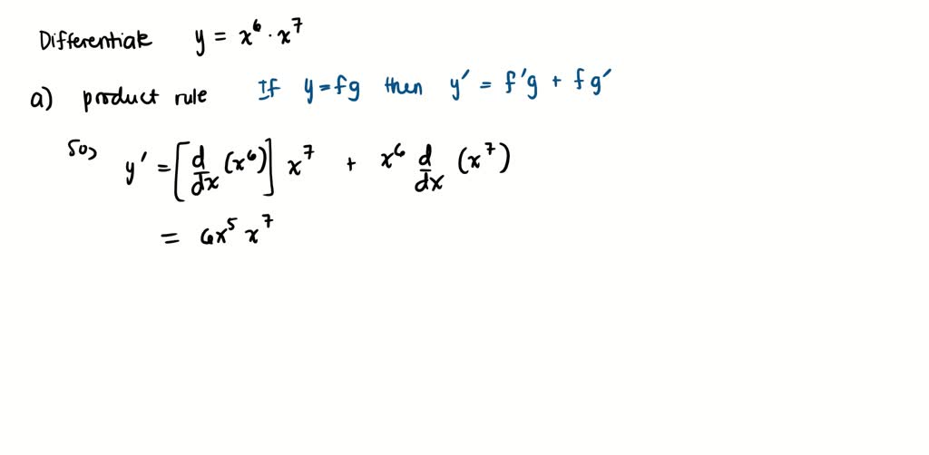 VIDEO solution: Texts: Use the Product Rule to find the derivative of ...